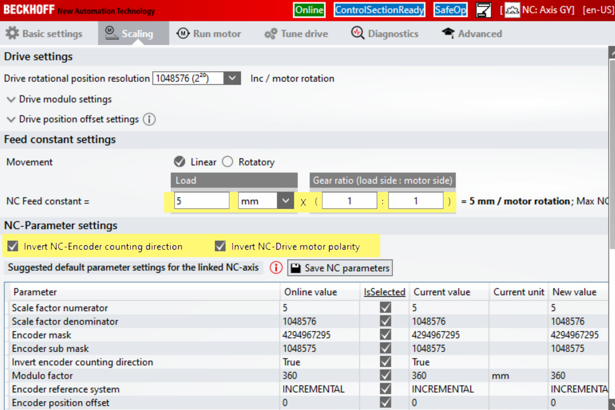 GY GZ axis setup with Jetter Motors — Stuga