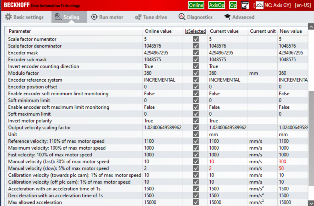 GY GZ axis setup with Jetter Motors — Stuga